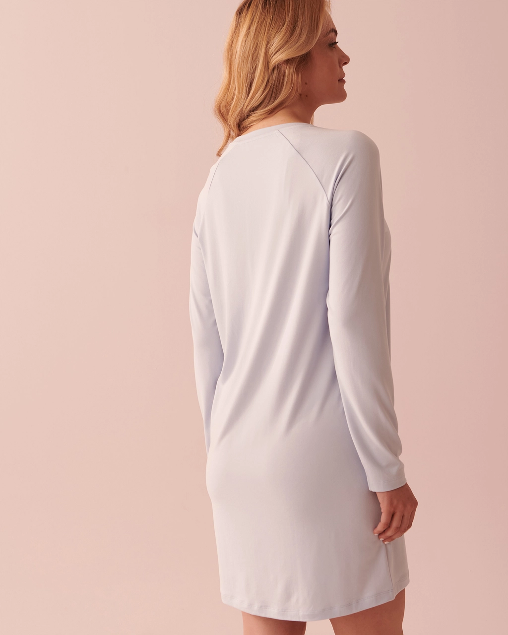 Nerdy Bear Print Super Soft Sleepshirt - Heather blue | la Vie en Rose