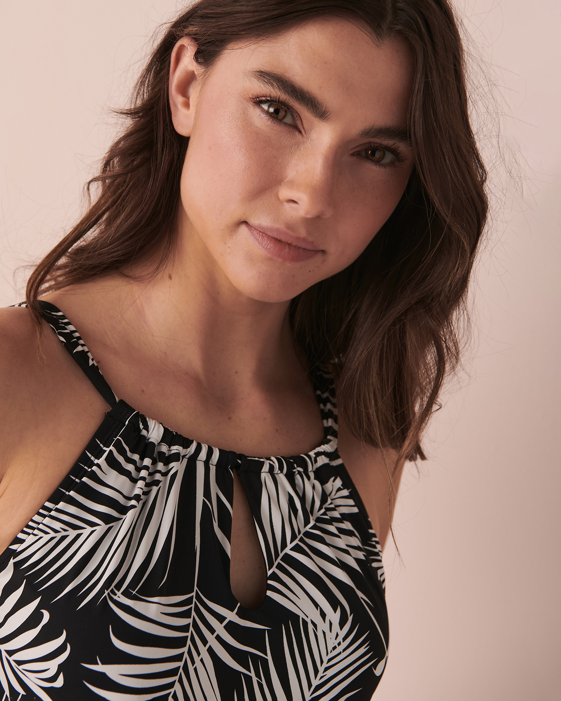 PALM LEAVES High Neck Tankini Top - Leaves | la Vie en Rose