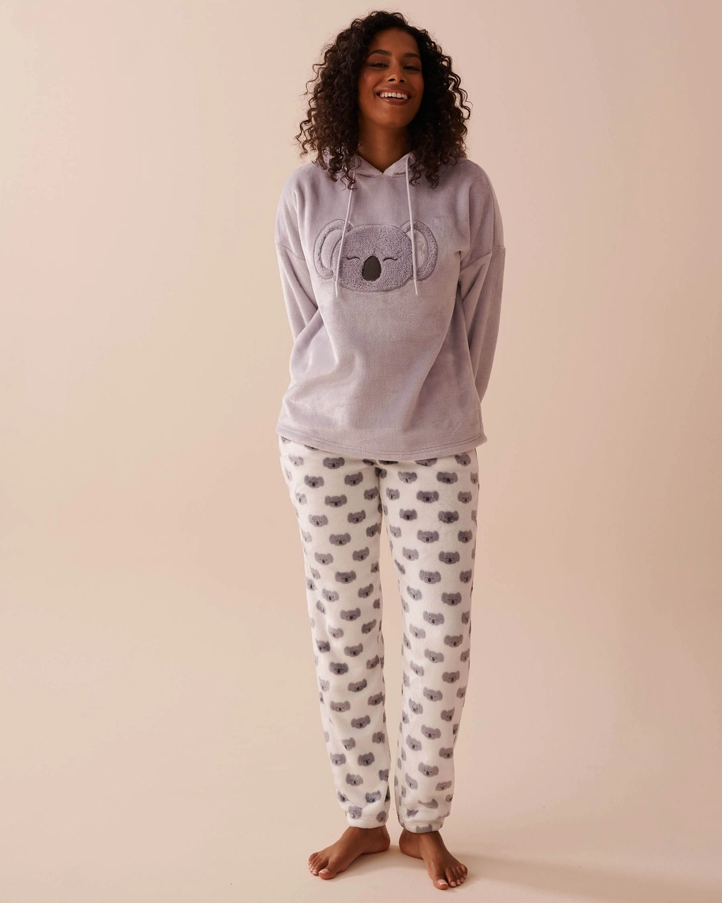 Koala Print Soft Plush PJ Set - Koala Print | la Vie en Rose