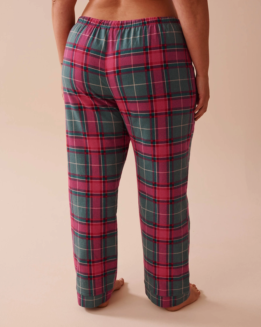 Red & Green Plaid Flannel PJ Set - Red & Green Plaid | la Vie en Rose