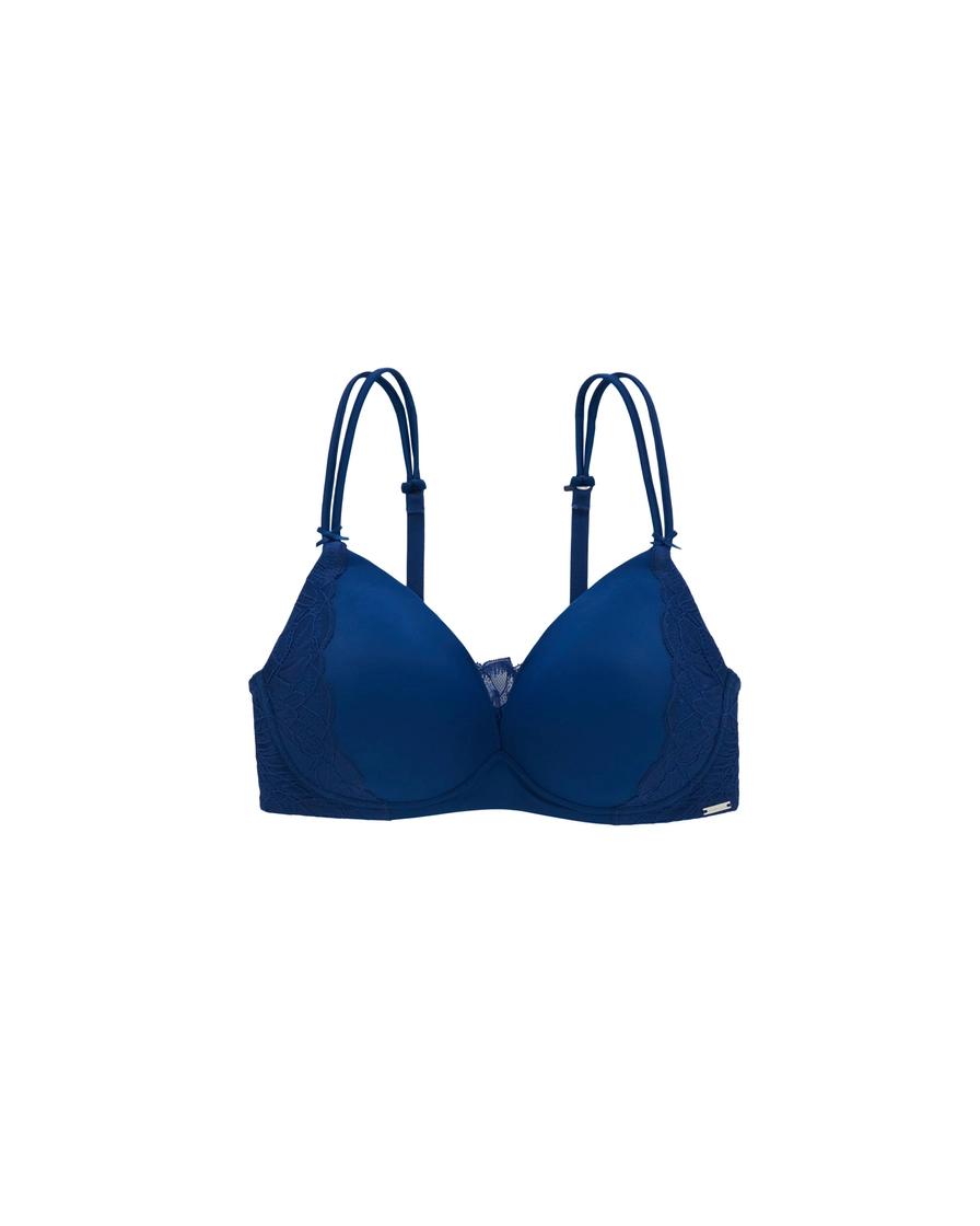 Lightly Lined Wireless Mastectomy Bra - Dark Blue | la Vie en Rose