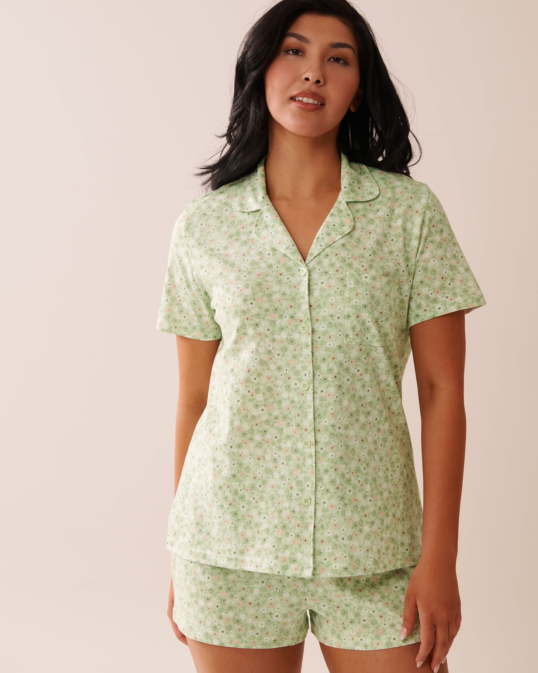 Floral Print Shirt PJ Set | la Vie en Rose